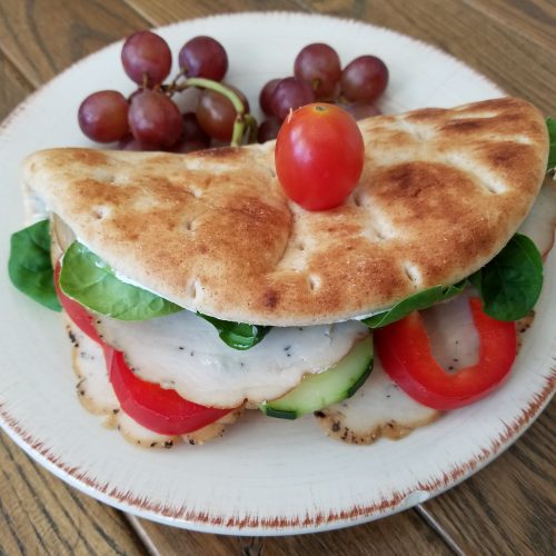 Mediterranean Turkey Pita with Herb Cream Cheese – Hearty Smarty