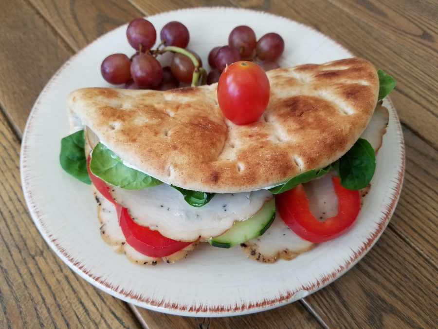 Mediterranean Turkey Pita with Herb Cream Cheese – Hearty Smarty